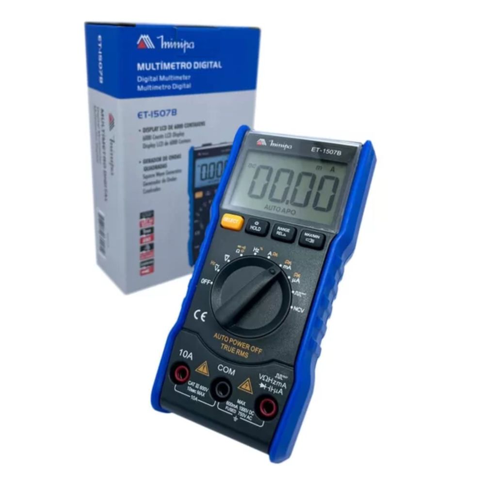 Multímetro Digital CAT III ET-1507B Minipa | Broketto Materiais Elétricos