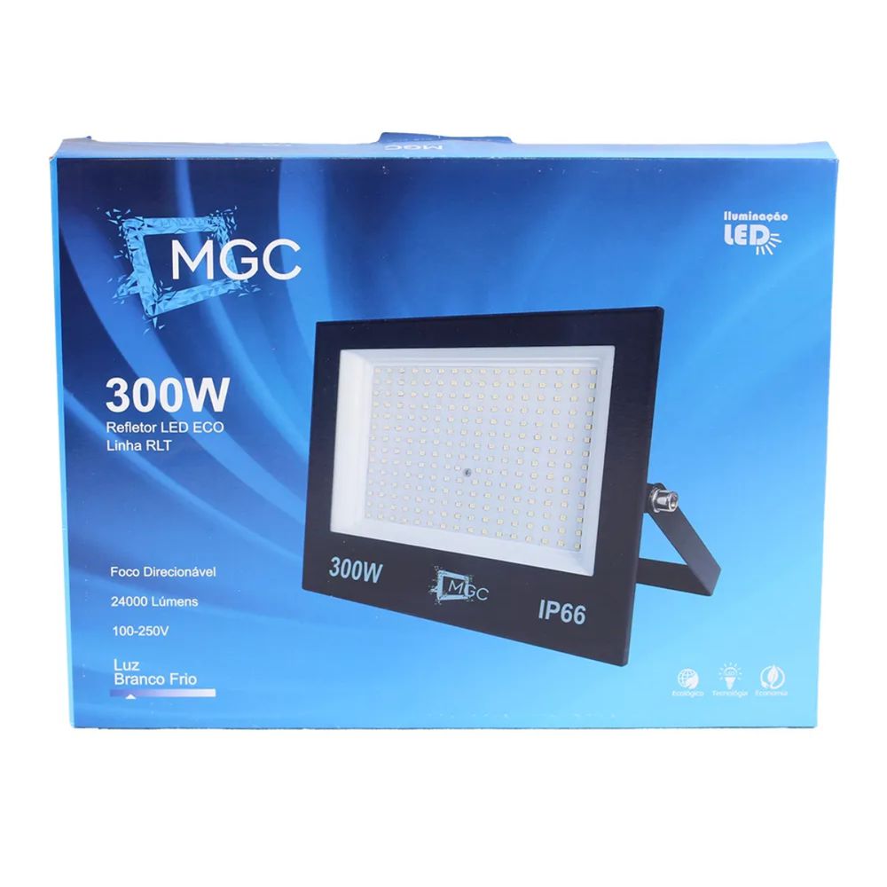 Refletor LED 300W SMD Holofote Prova Dagua 6500K IP66 Bivolt | Broketto Materiais Elétricos
