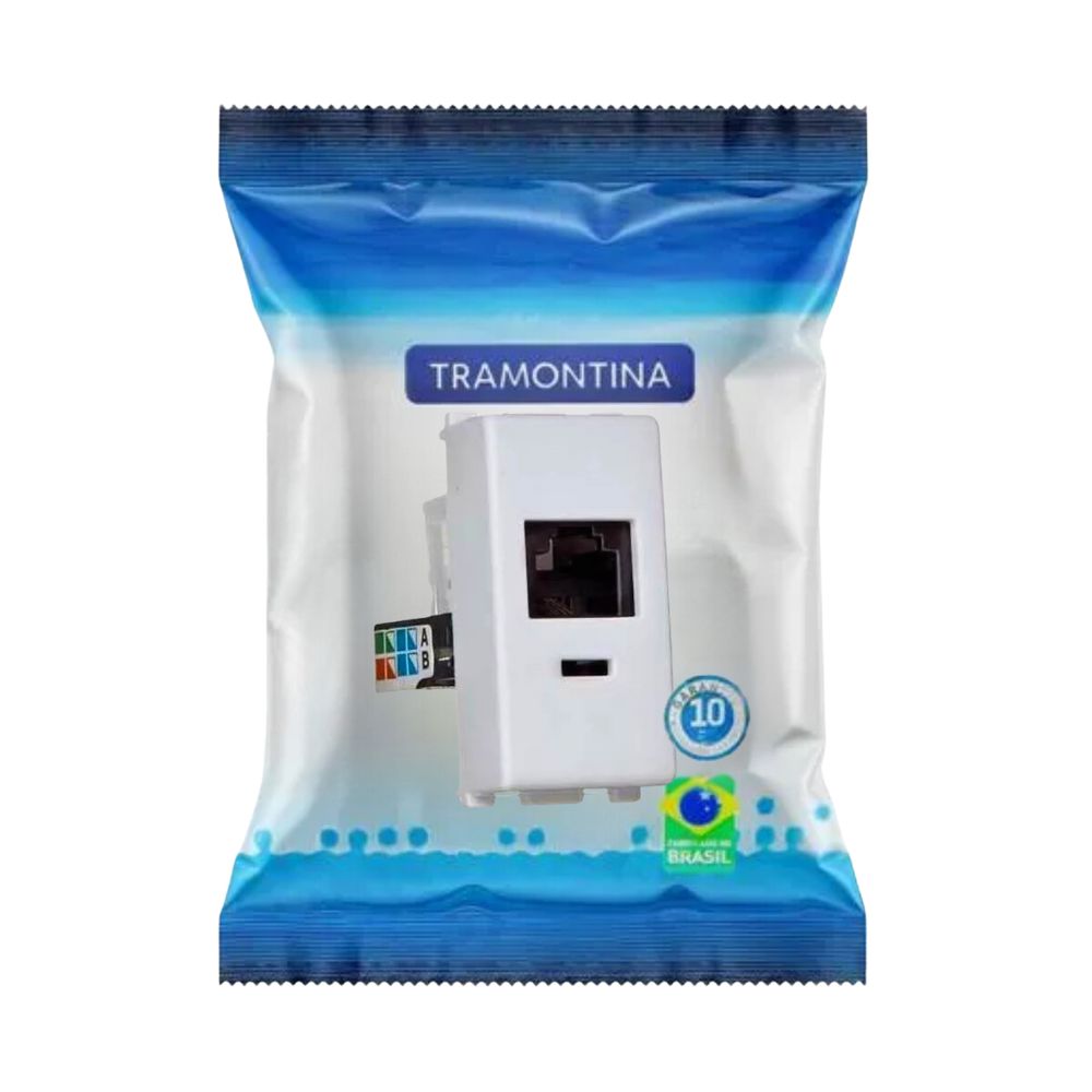 Módulo Tomada RJ45 CAT6 Branco LIZ - Tramontina | Broketto Materiais Elétricos