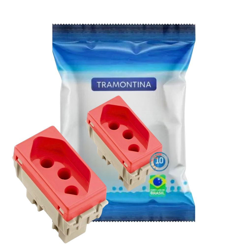 Módulo Tomada 2p+t 20A Vermelha Liz Tramontina | Broketto Materiais ...