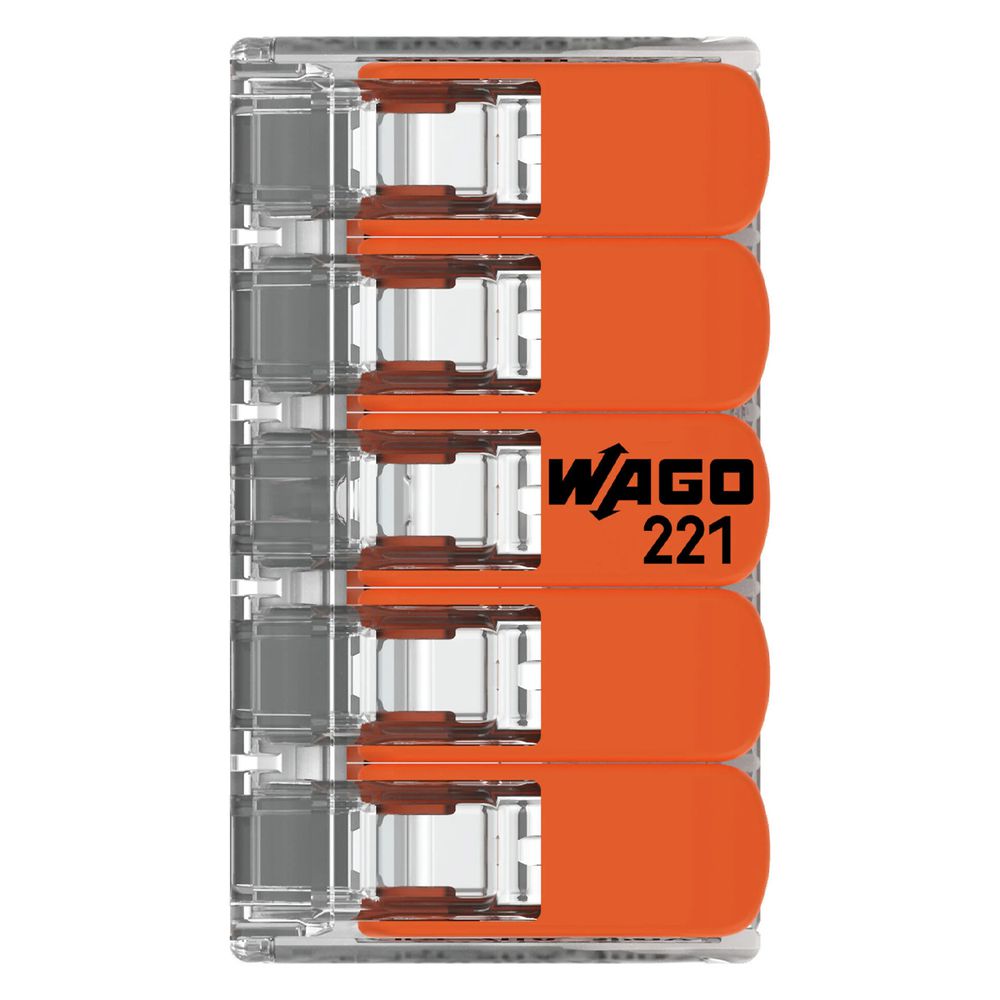 Kit 50 Conector Emenda 5 Vias Wago 221-415 32A 450V | Broketto ...