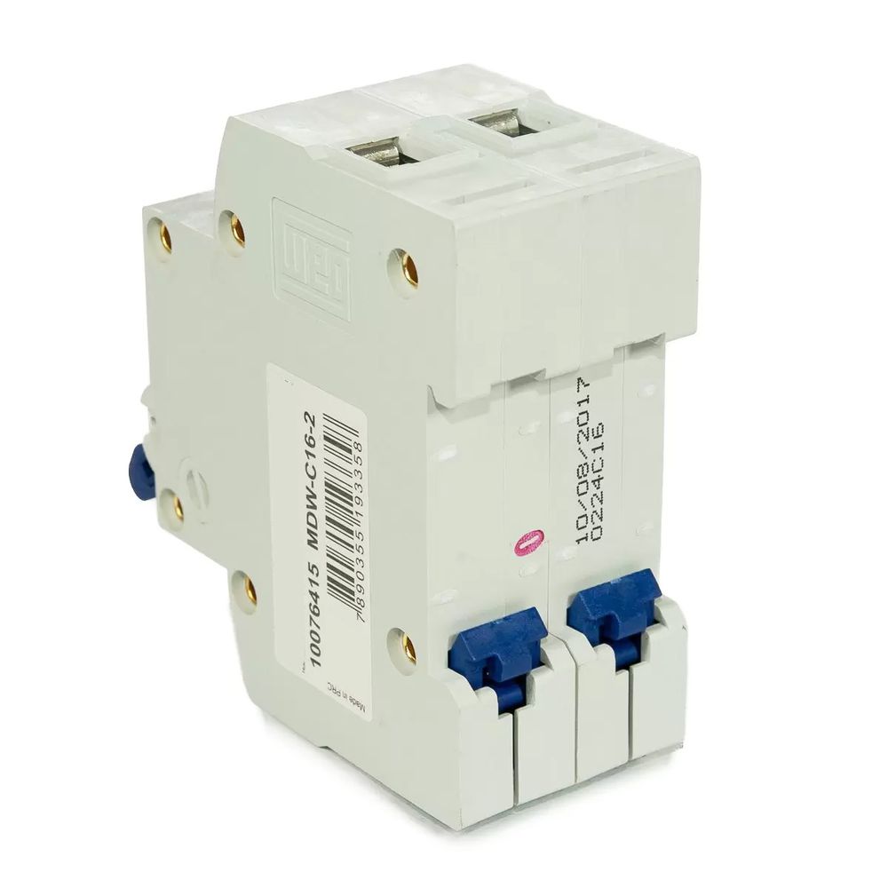 Mini Disjuntor Weg 16A Bipolar Din C MDW-C16-2 | Broketto Materiais Elétricos