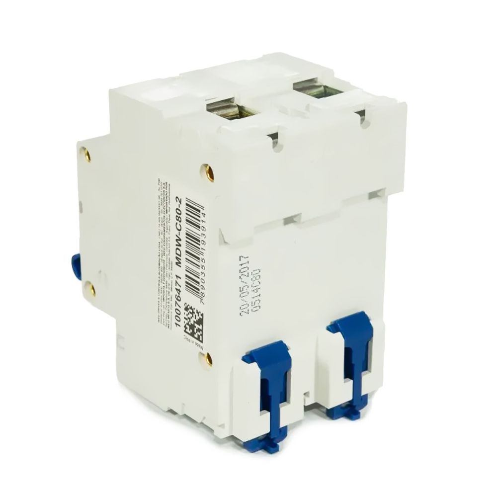 Mini Disjuntor Weg 80A Bipolar Din C MDW-C80-2 | Broketto Materiais Elétricos
