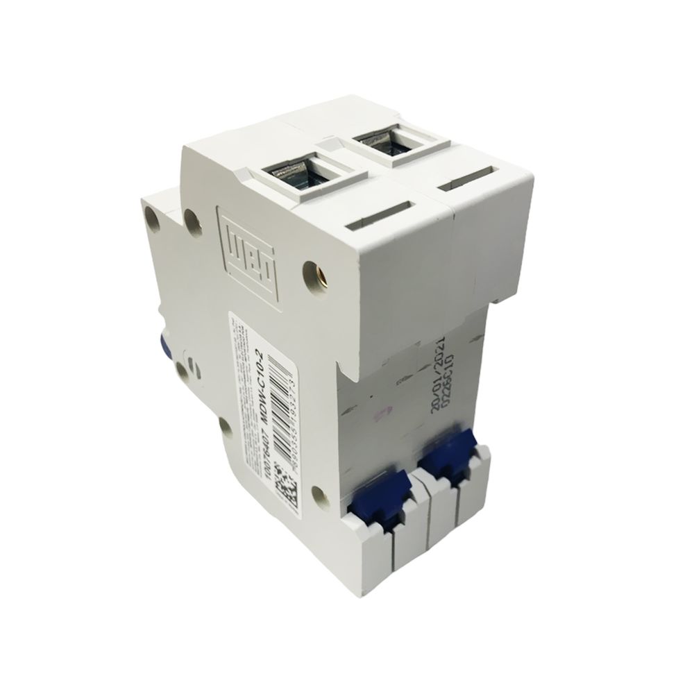 Mini Disjuntor Weg 10A Bipolar Din C MDW-C10-2 | Broketto Materiais Elétricos