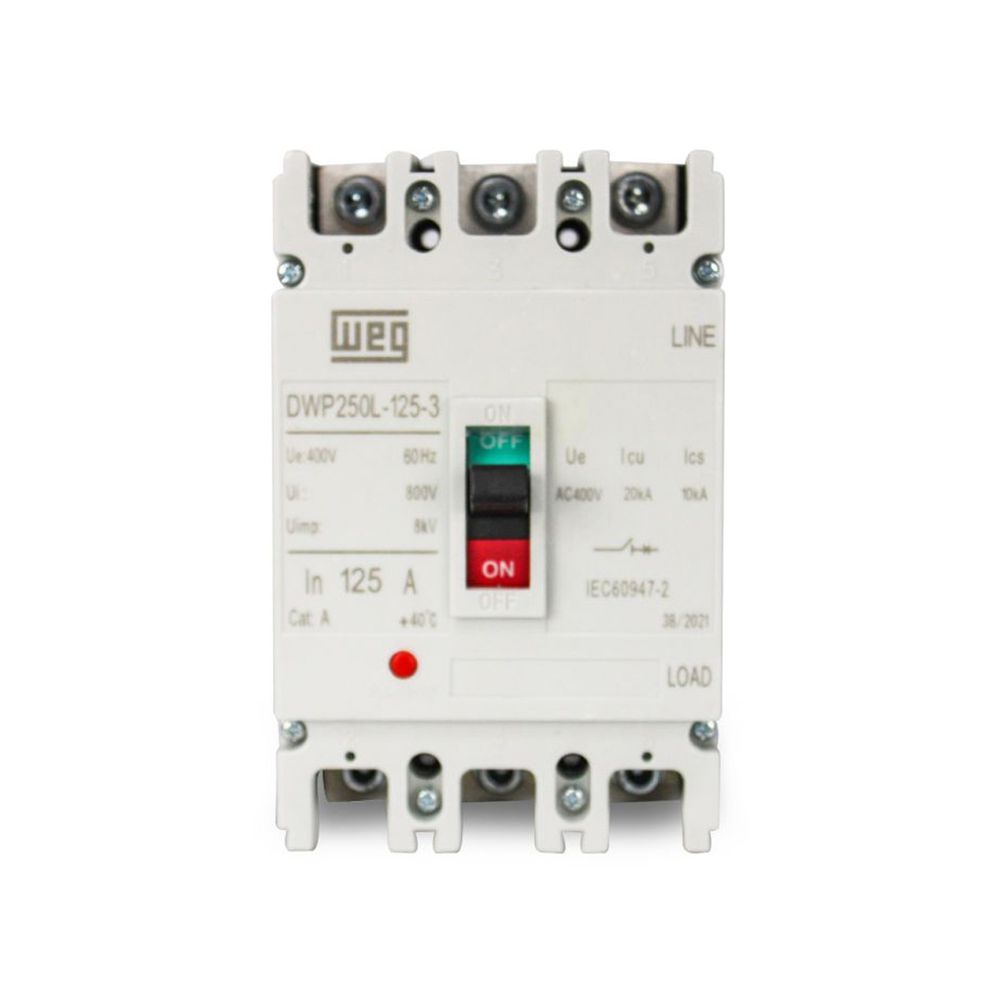 Disjuntor Em Caixa Moldada Tripolar 125A Weg | Broketto Materiais Elétricos
