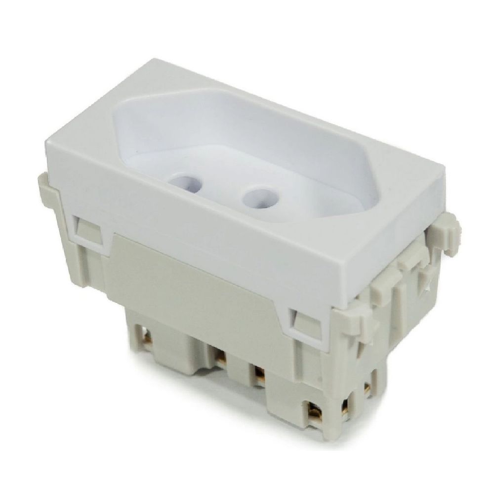 Módulo Tomada 2P+T 10A Branco Weg Refinatto | Broketto Materiais Elétricos