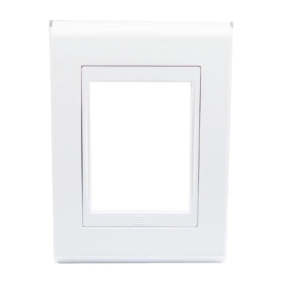 Placa 4x2 3 Postos Branca Style Acetinado Weg Refinatto | Broketto ...