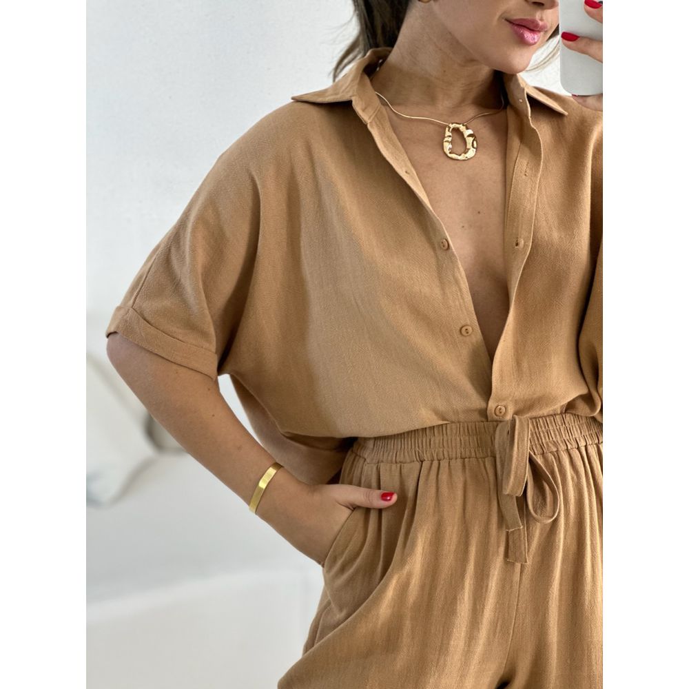 CAMISA INGRID LINHO | CAROLLA FERRARO