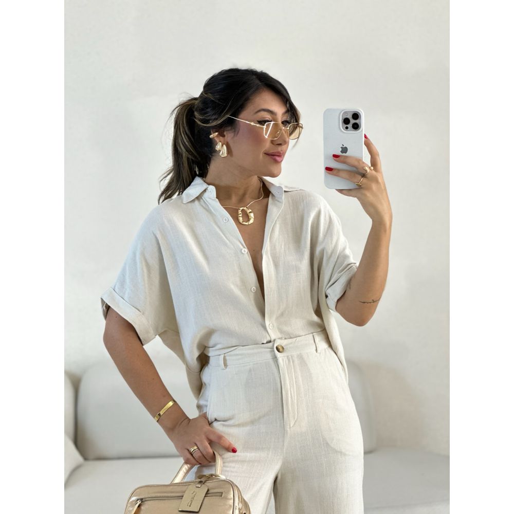 CAMISA INGRID LINHO | CAROLLA FERRARO