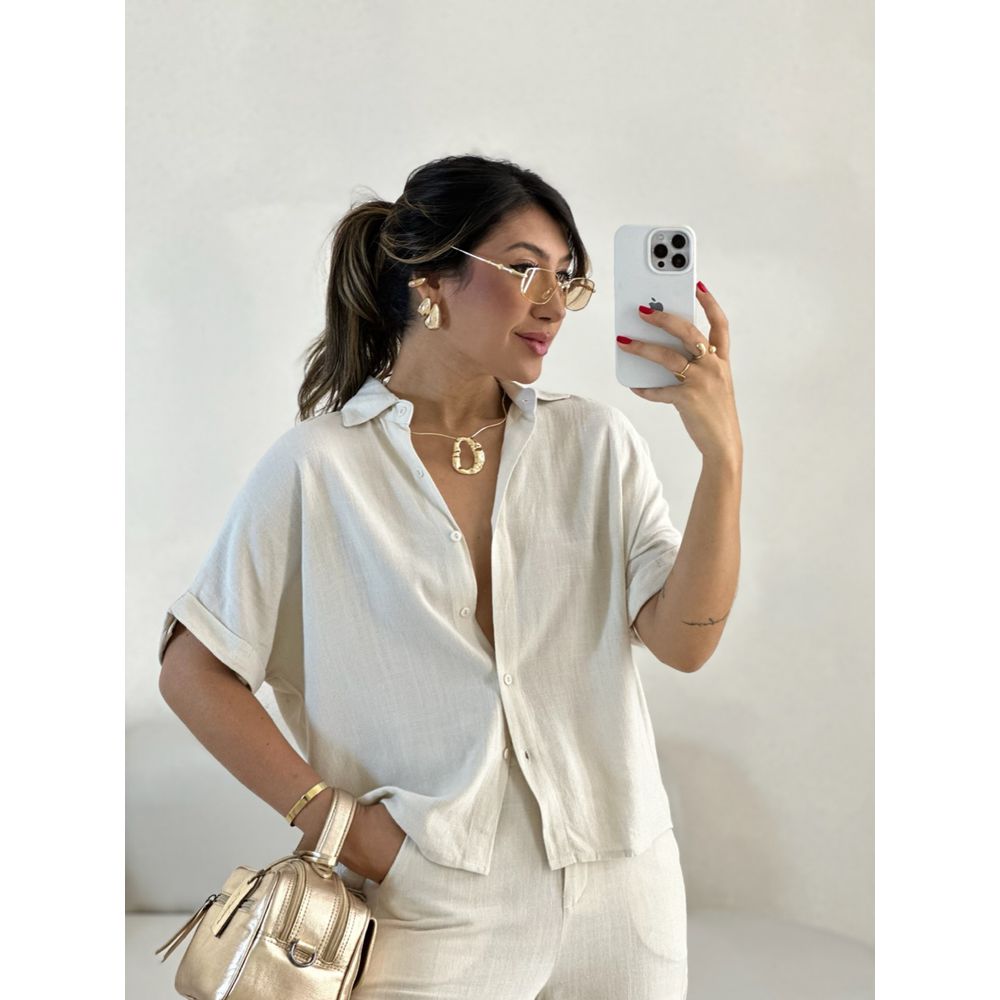 CAMISA INGRID LINHO | CAROLLA FERRARO
