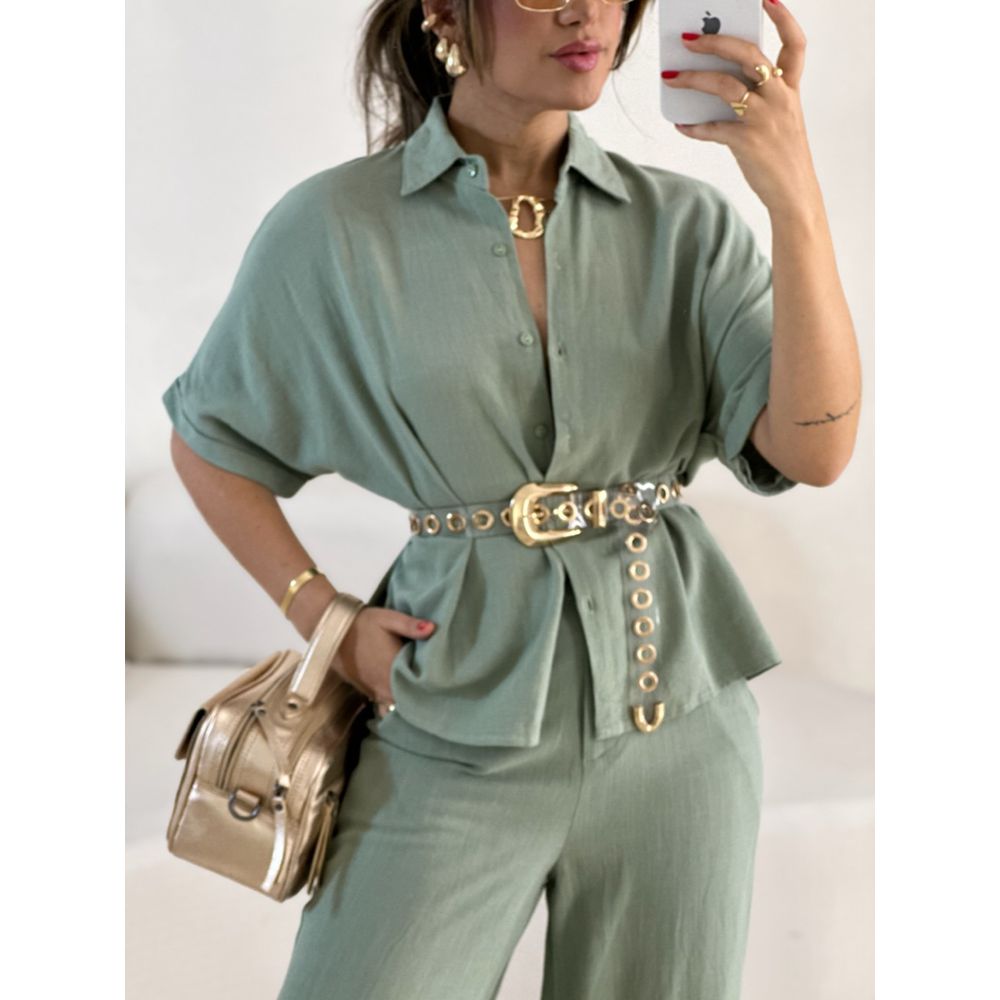 CAMISA INGRID LINHO | CAROLLA FERRARO