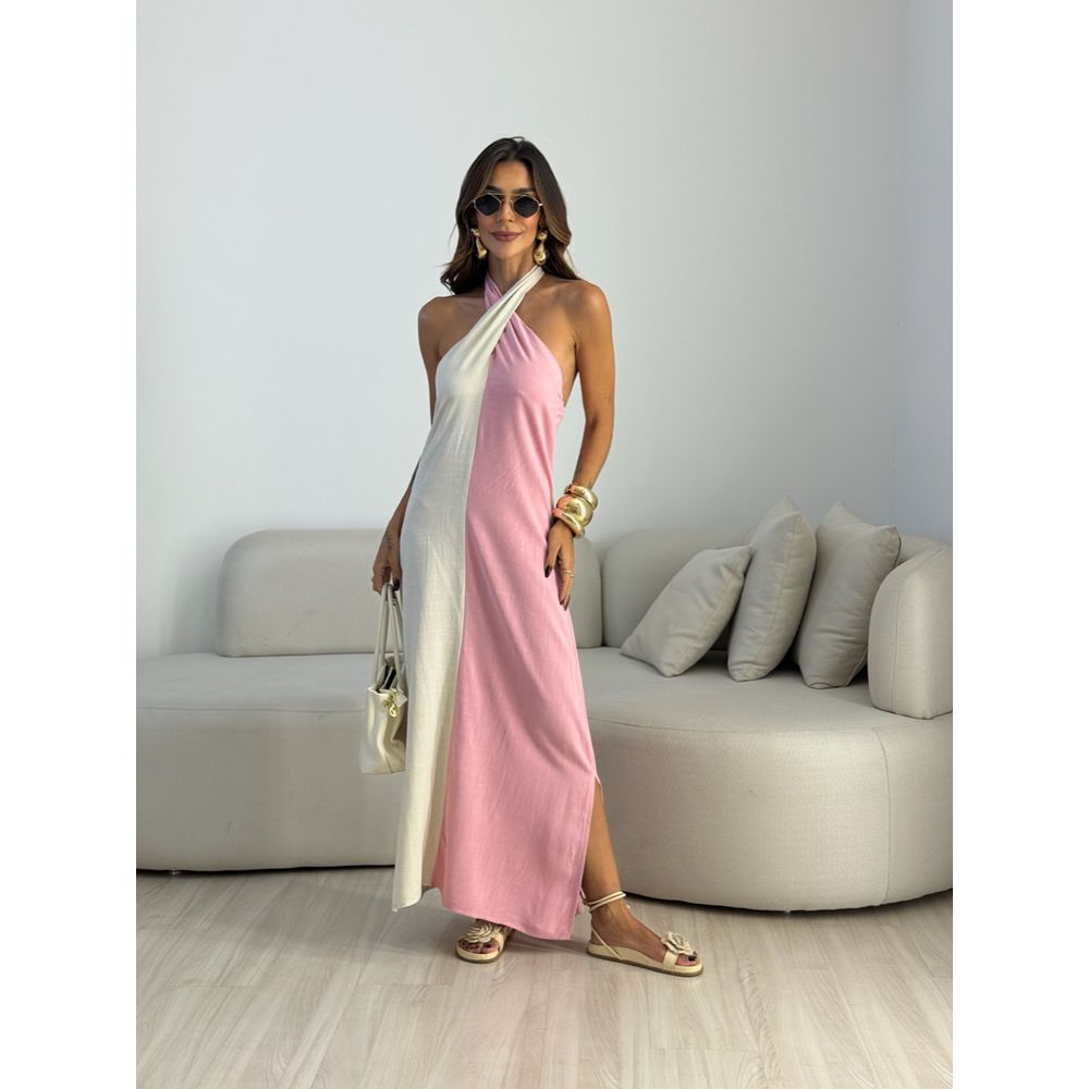 VESTIDO FLAVIANA BICOLOR | CAROLLA FERRARO