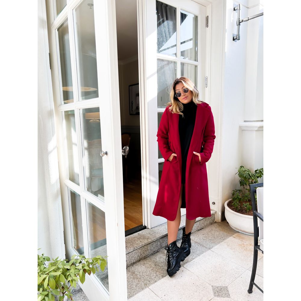 SOBRETUDO CF vermelho | CAROLLA FERRARO