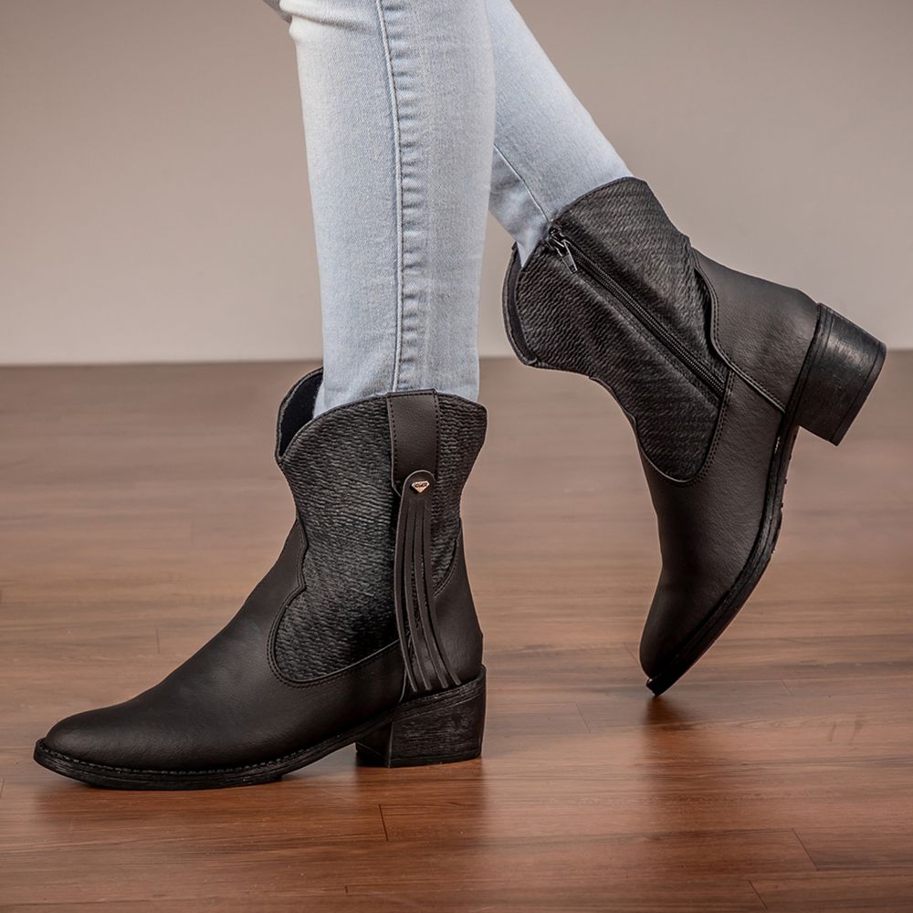 Bota Western IZA GuGi 218-GG - Black | GuGi