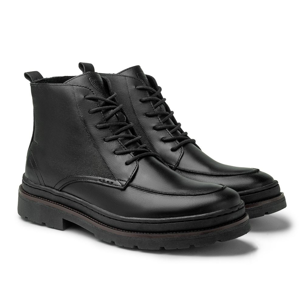 Bota Masculina Londres em Couro Legitimo - Preto | Calçados Laroche