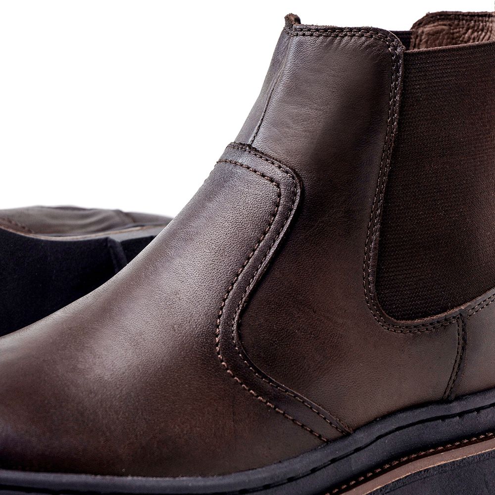 Bota Chealsea Botina Masculina Londres em Couro - Café | Calçados Laroche