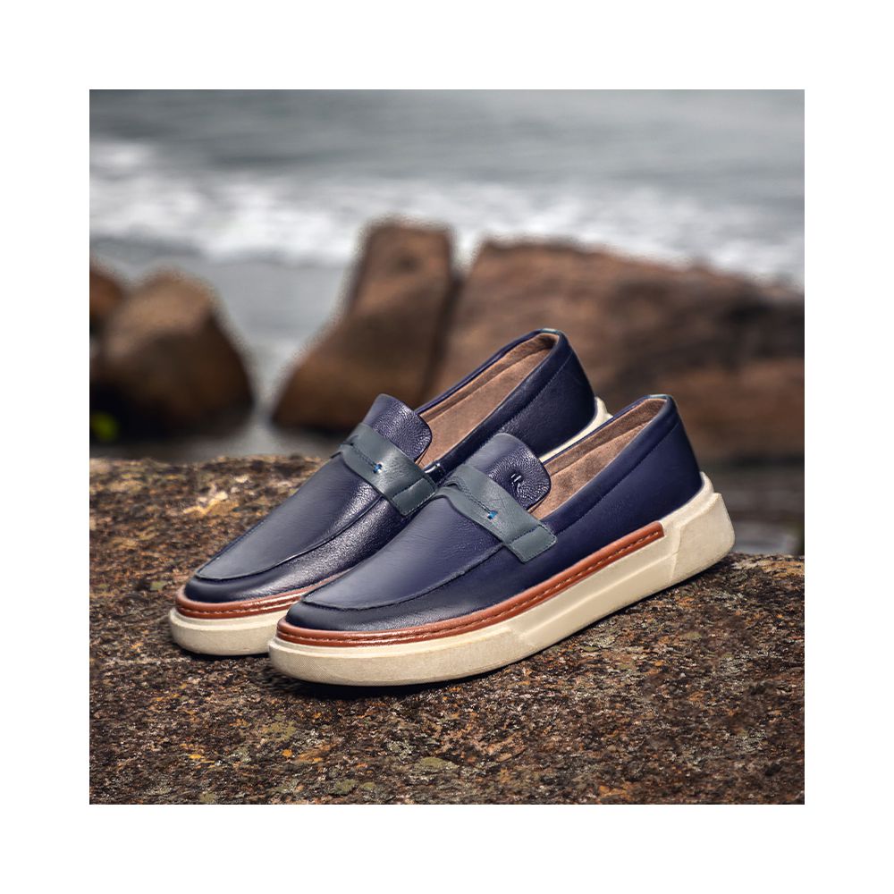 Slip On Loafer Masculino Titanium em Couro - Royal | Calçados Laroche