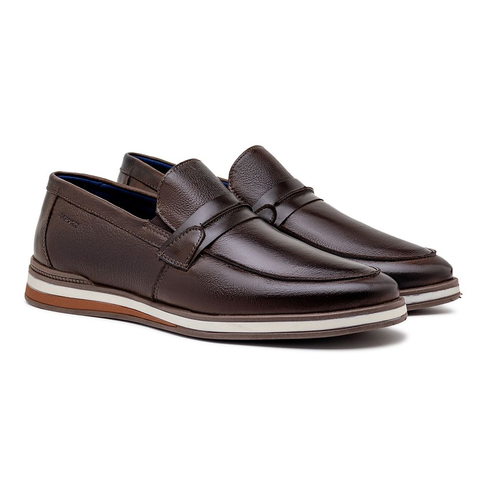 Sapato Casual Laroche Torino em Couro - Café | Calçados Laroche