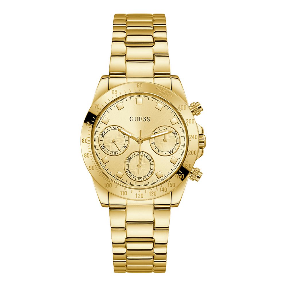 Relógio Guess Feminino Aço Dourado Multifunção GW0314L2