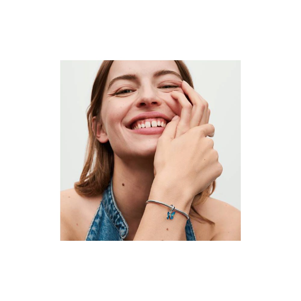 Charm Pandora Prata Pendente Borboleta Azul