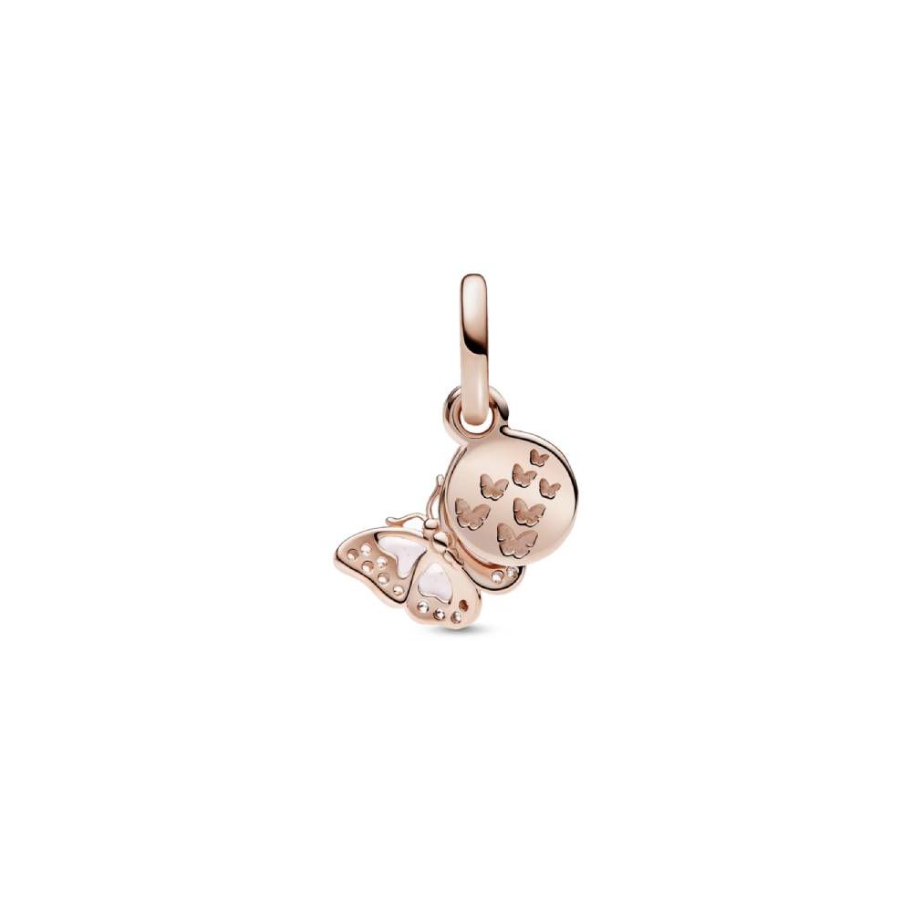 Charm Pandora Rosé Pendente Borboletas