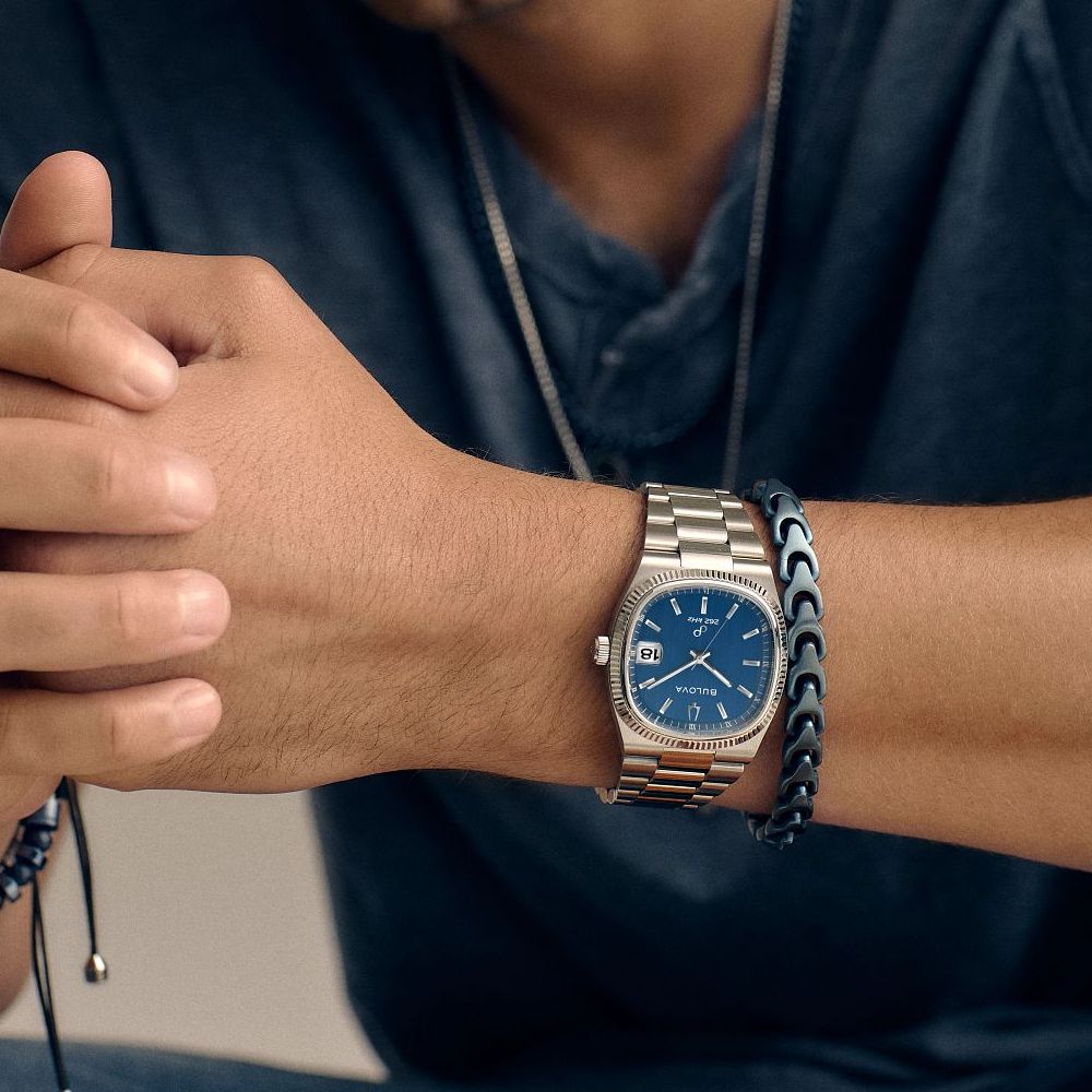 Relógio Bulova Clássic Super Seville Mostrador Azul 96B440