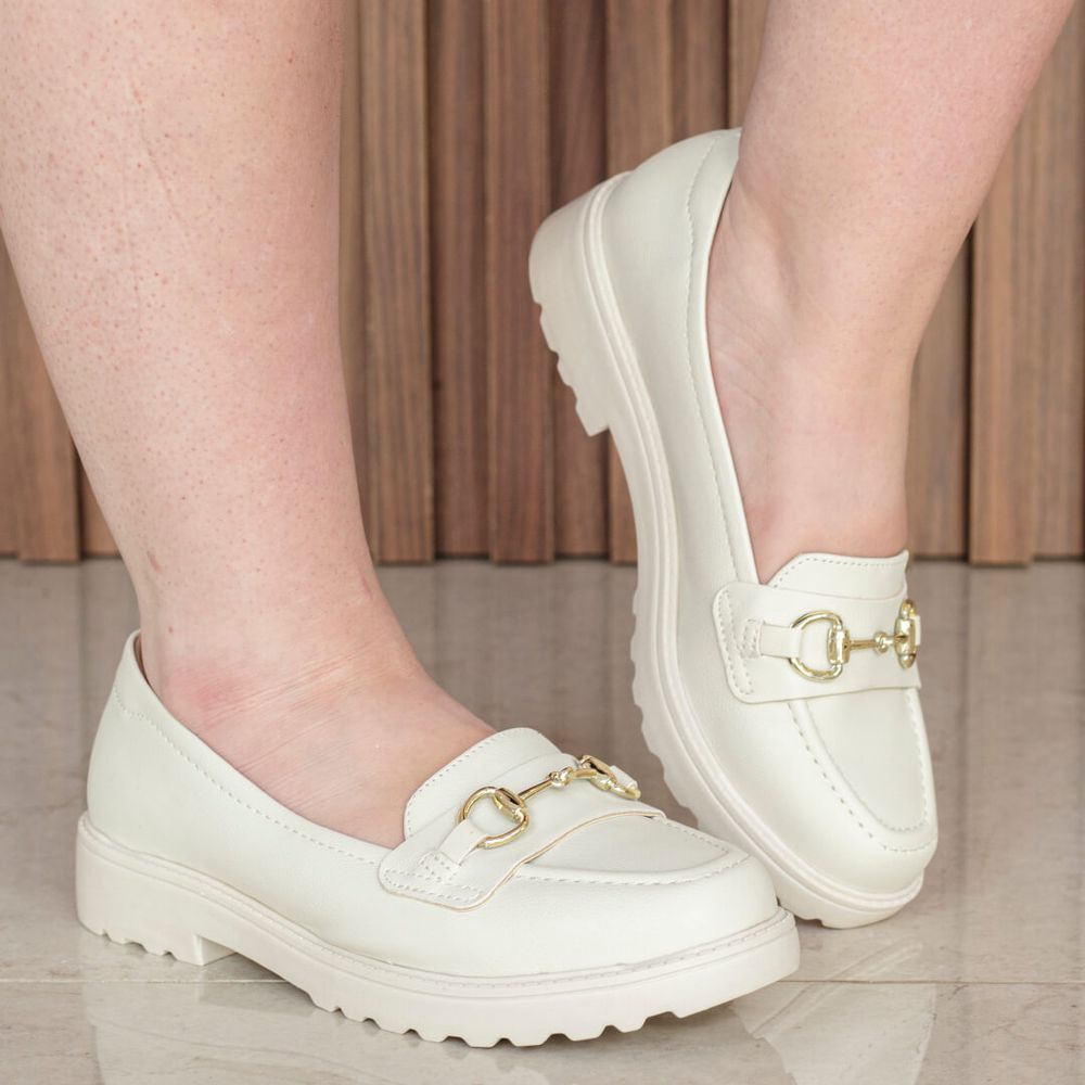 Mocassim Feminino Confort para Fascite e Esporão - Branco | Pé Relax ...