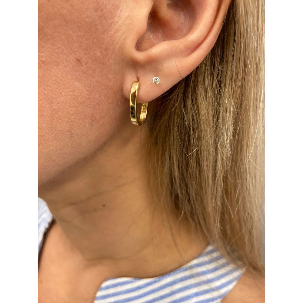 Argola em Ouro 18K 750 modelo click com 3,1g | RDJ Joias