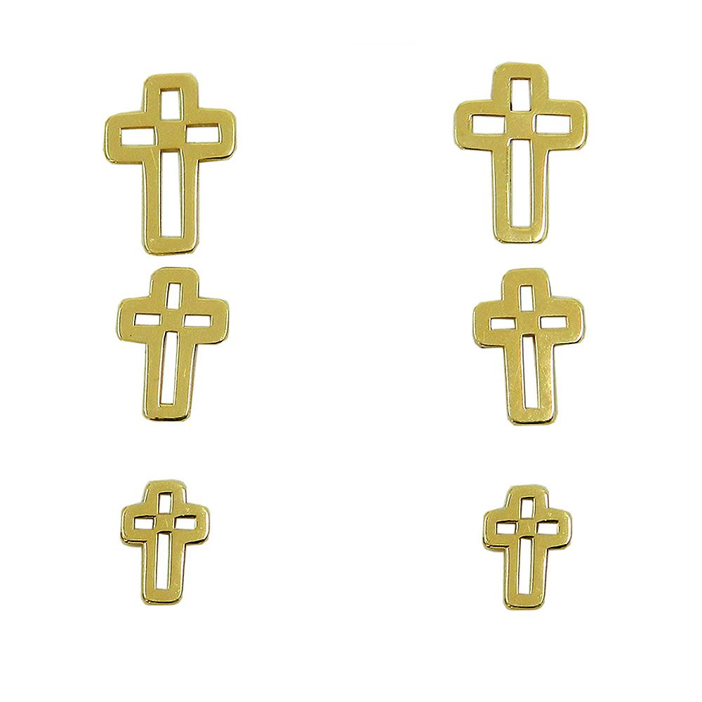 Brinco de Ouro 18k Trio de Cruz | RDJ Joias