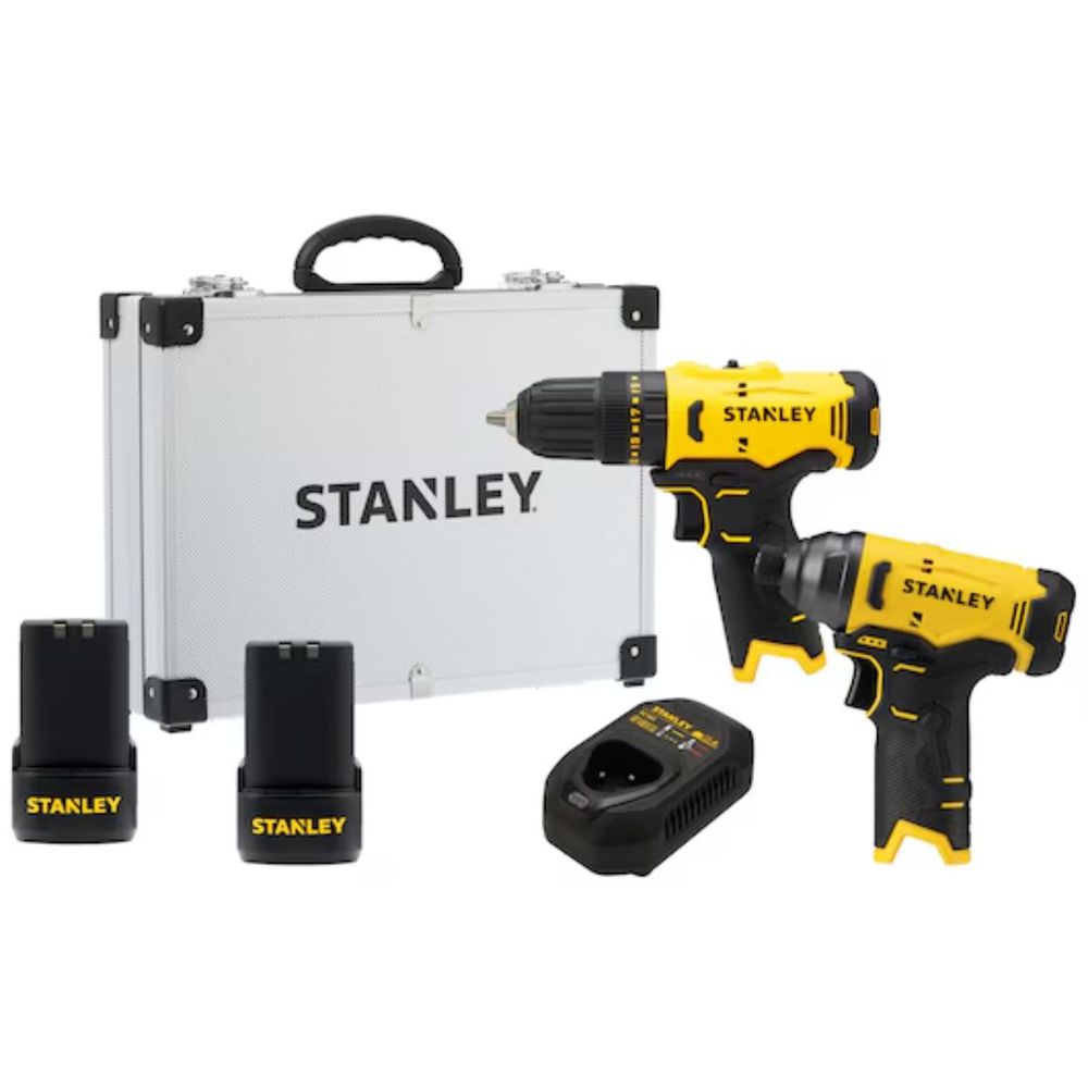Combo Stanley 12V Parafusadeira/Furadeira + Impacto 2 Bateri | RR PARAFUSOS