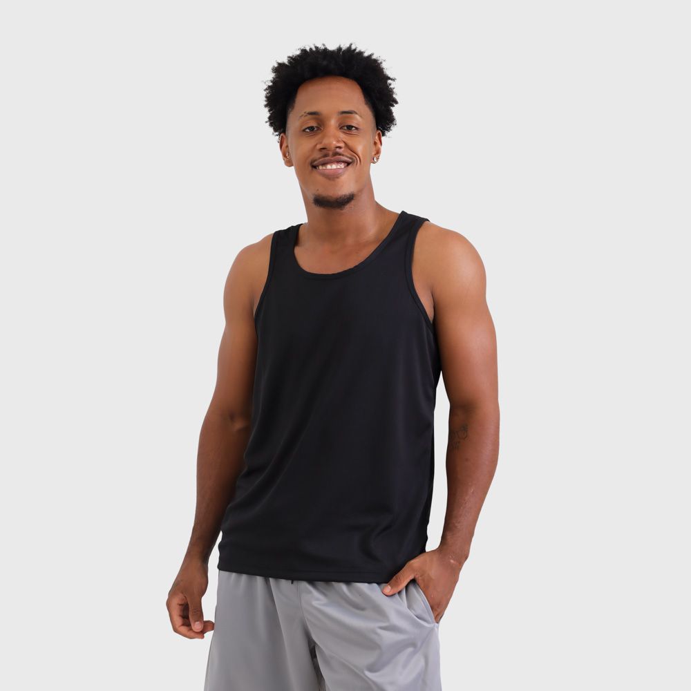 Regata Dryfit Masculina Preta | TechMalhas