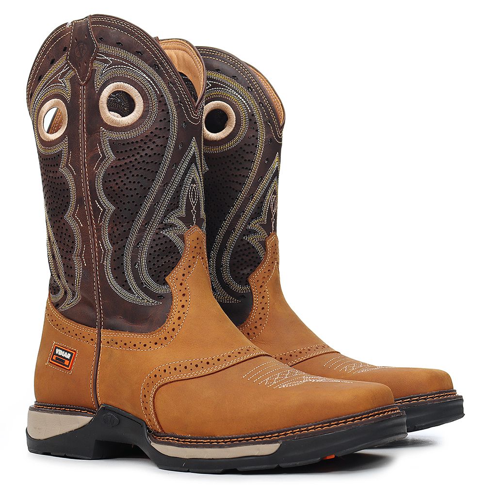 Bota Texana Masculina Vimar Boots Tribal Couro Dallas Bambu | TEXASKING ...