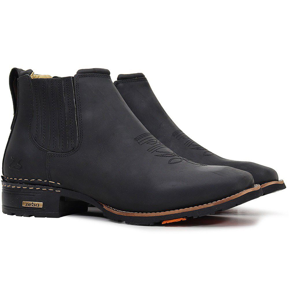 Botina Texana Zebu Original 57020 Mustang Preto | TEXASKING | Botas e ...