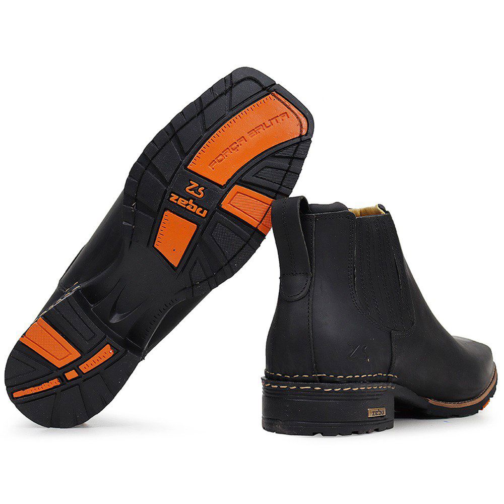 Botina Texana Zebu Original 57020 Mustang Preto | TEXASKING | Botas e ...