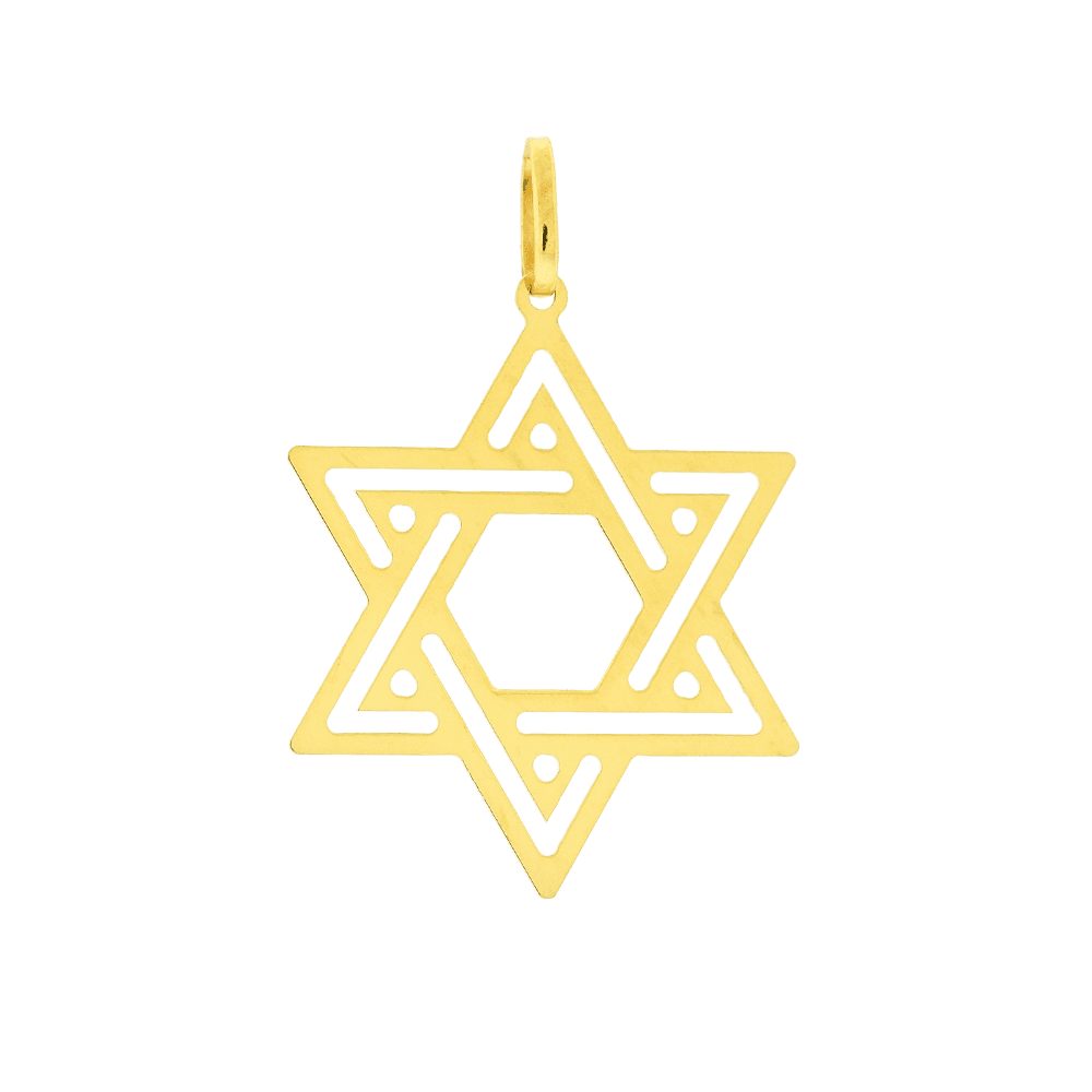 Pingente Estrela de Davi Ouro 18K
