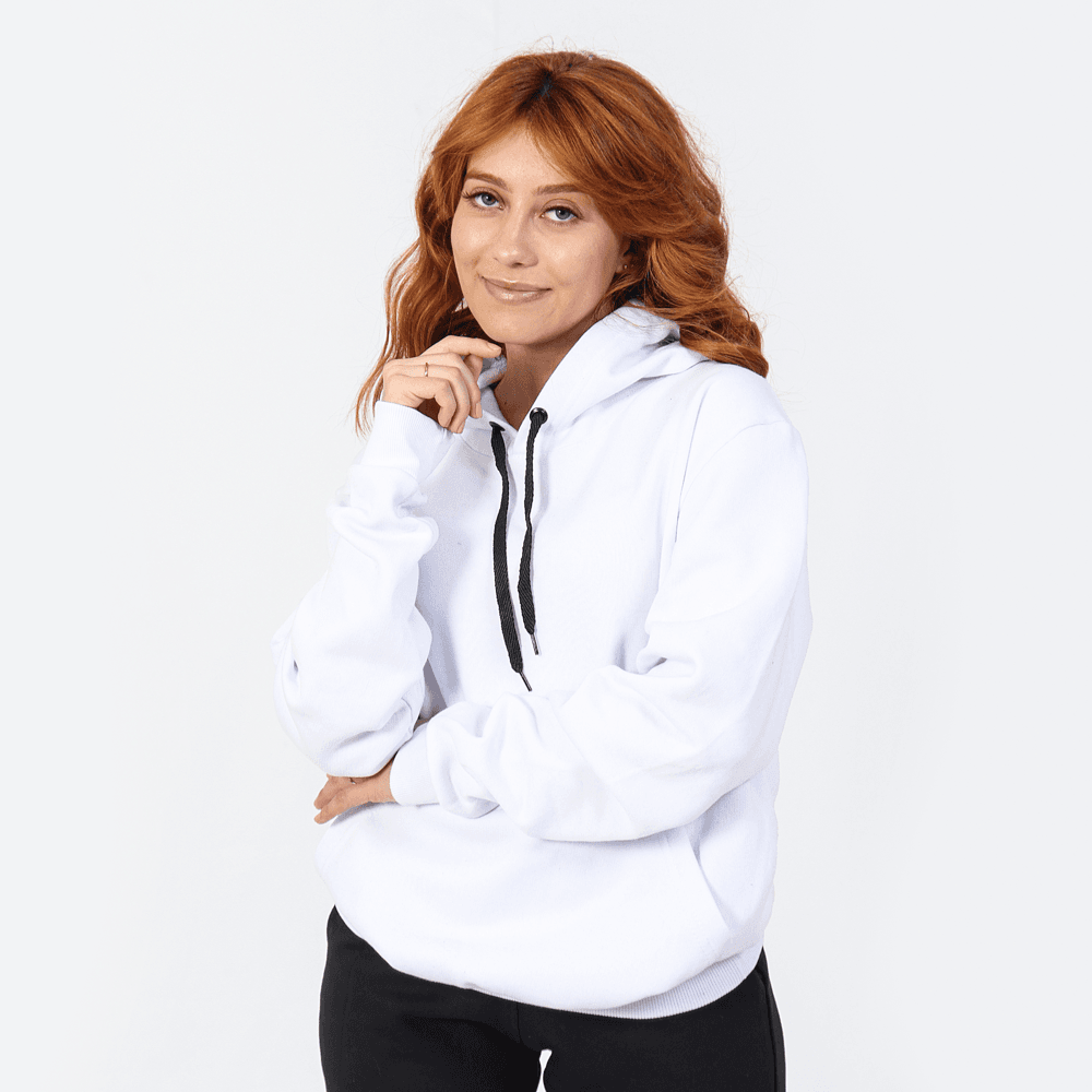 Moletom Feminino Canguru Branco | TechMalhas