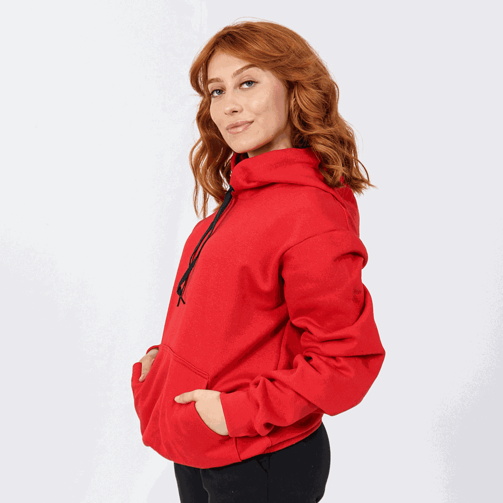 Moletom Feminino Canguru Vermelho | TechMalhas