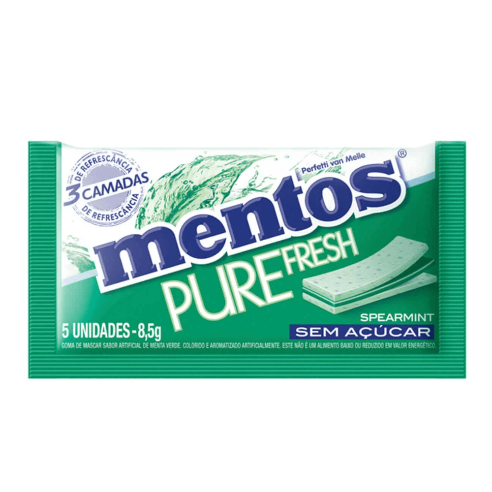 Chiclete Mentos 3 Camadas Hortelã Verde 8,5g | Day 2 Day