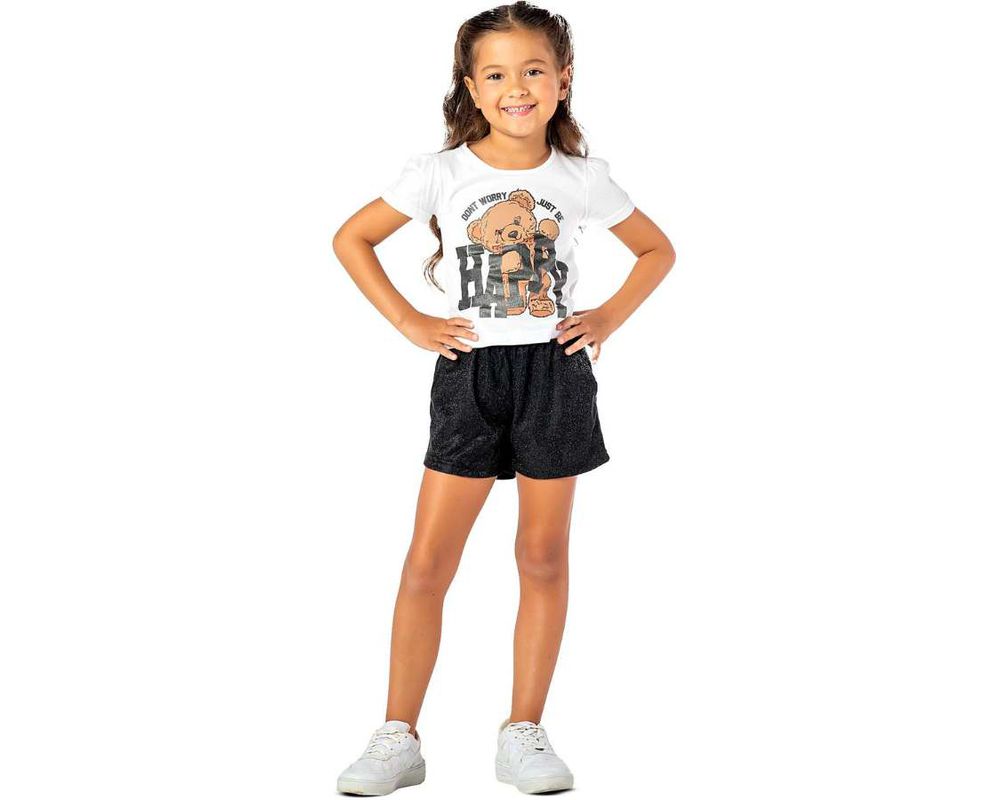 Conjunto Infantil Menina Urso Shine | Petit Papillon Bebê & Criança