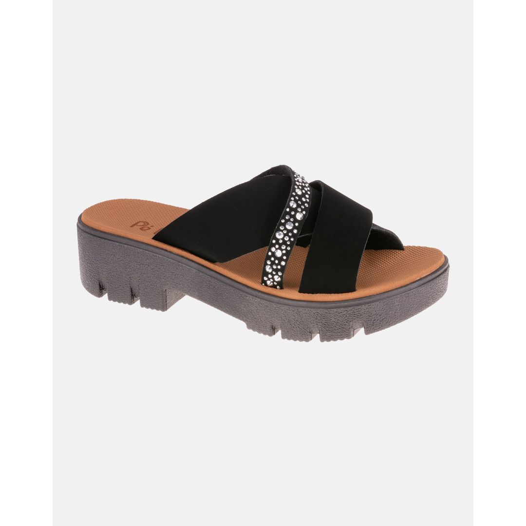 Tamanco Cravo - Preto / Silver | Pé Relax Calçados Confortáveis