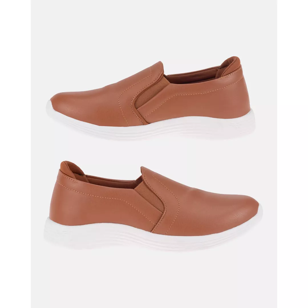 Slip On Ortopédico Violeta - Caramelo | Pé Relax Calçados Confortáveis