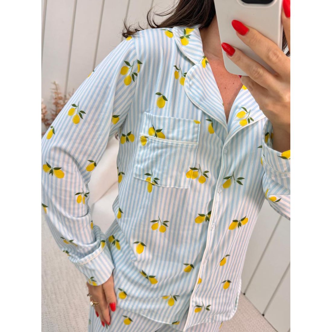 Pijama Listrado Feminino Longo Confortável | TUTTI AMI - Loja Oficial