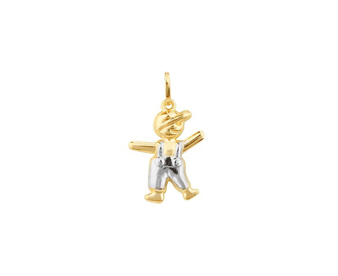Pingente De Ouro 18k Menino De 16mm | Fábrica do Ouro
