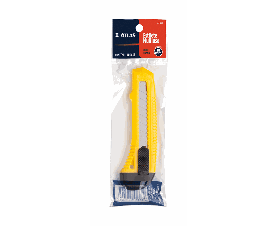 Estilete Lamina Larga 18mm - Atlas 175/2 | CONSTRUTINTAS