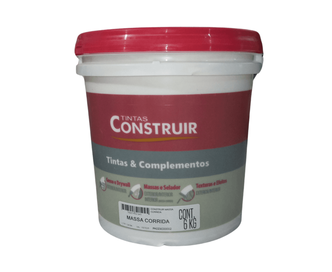 Massa Corrida 6Kg - Tintas Construir | CONSTRUTINTAS