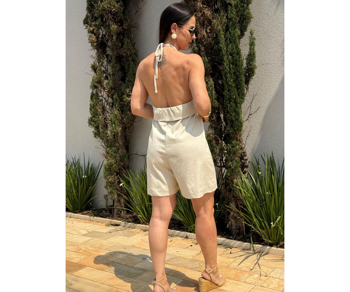 Macaquinho Isa em Linho Cru Natural | Arpaia