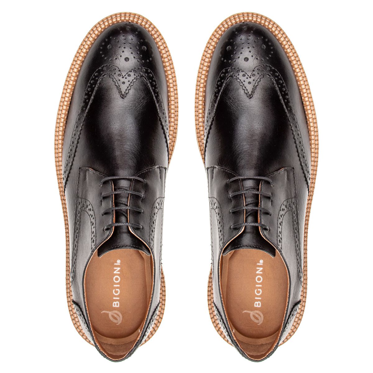 Derby brogue masculino tratorado Premium 3651 | Bigioni