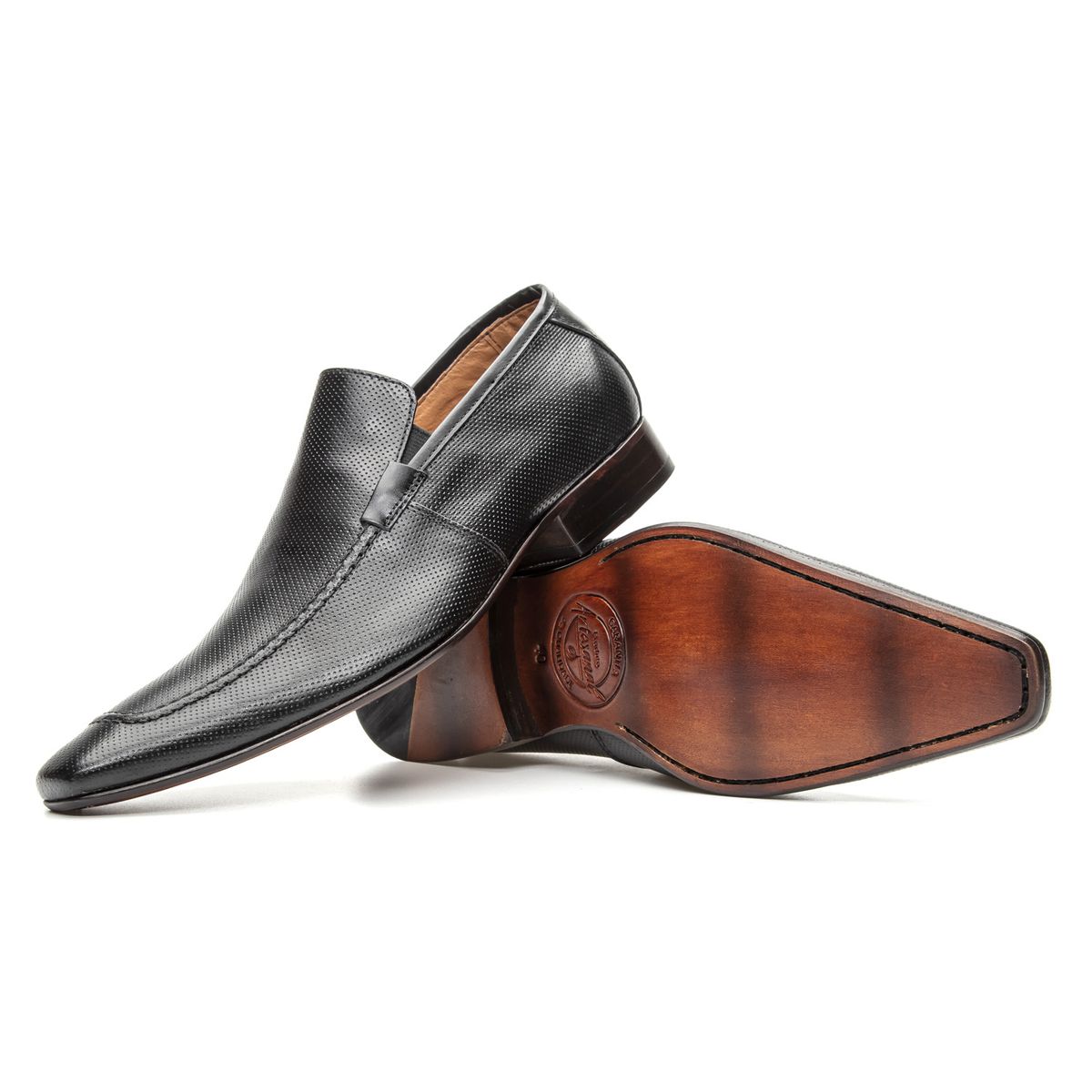 Sapato Masculino Loafer Social Solado em Couro Preto | Bigioni