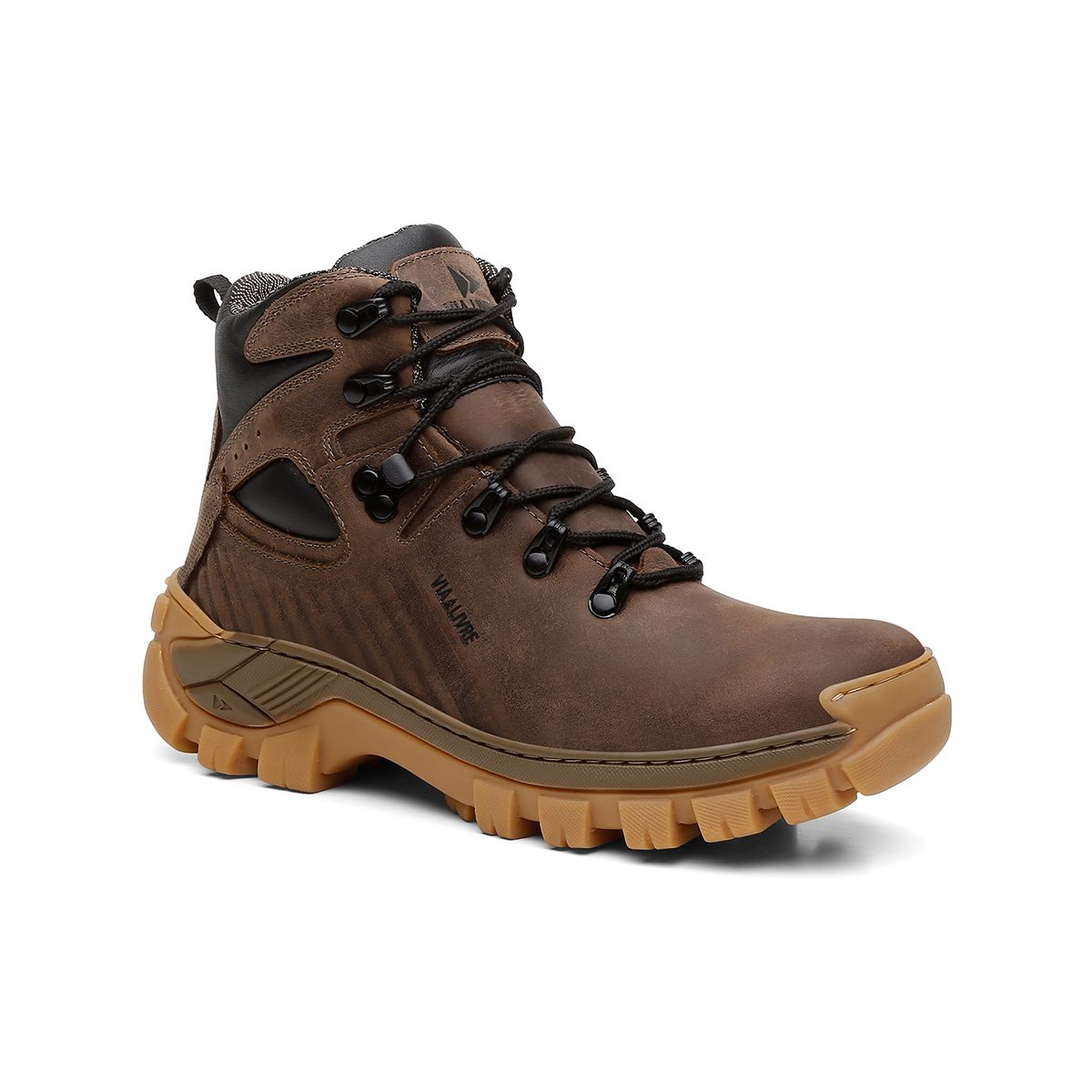 Bota Califórnia em Couro Legítimo Colado e Costurado com C.A. - Marrom ...