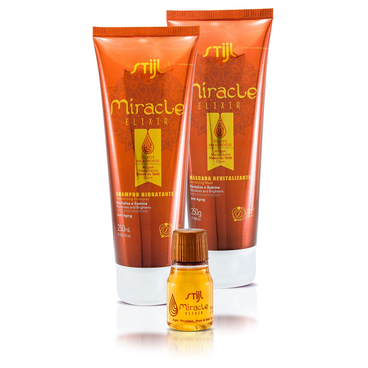 Kit Miracle Elixir (Shampoo + Máscara + Óleo)